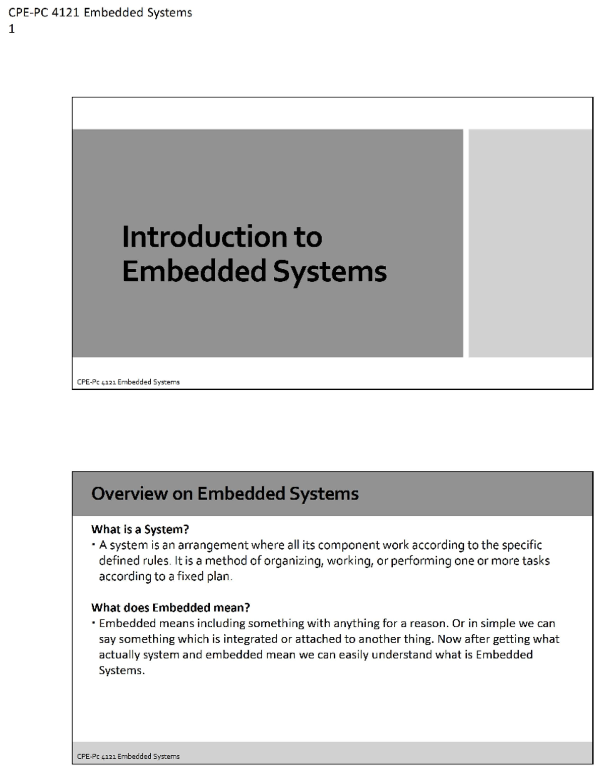 1 - History of Embedded systems - Engineering - Studocu