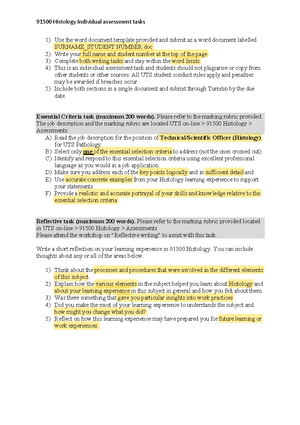 Histology- Subject outline - SUBJECT OUTLINE 91500 Histology Course ...
