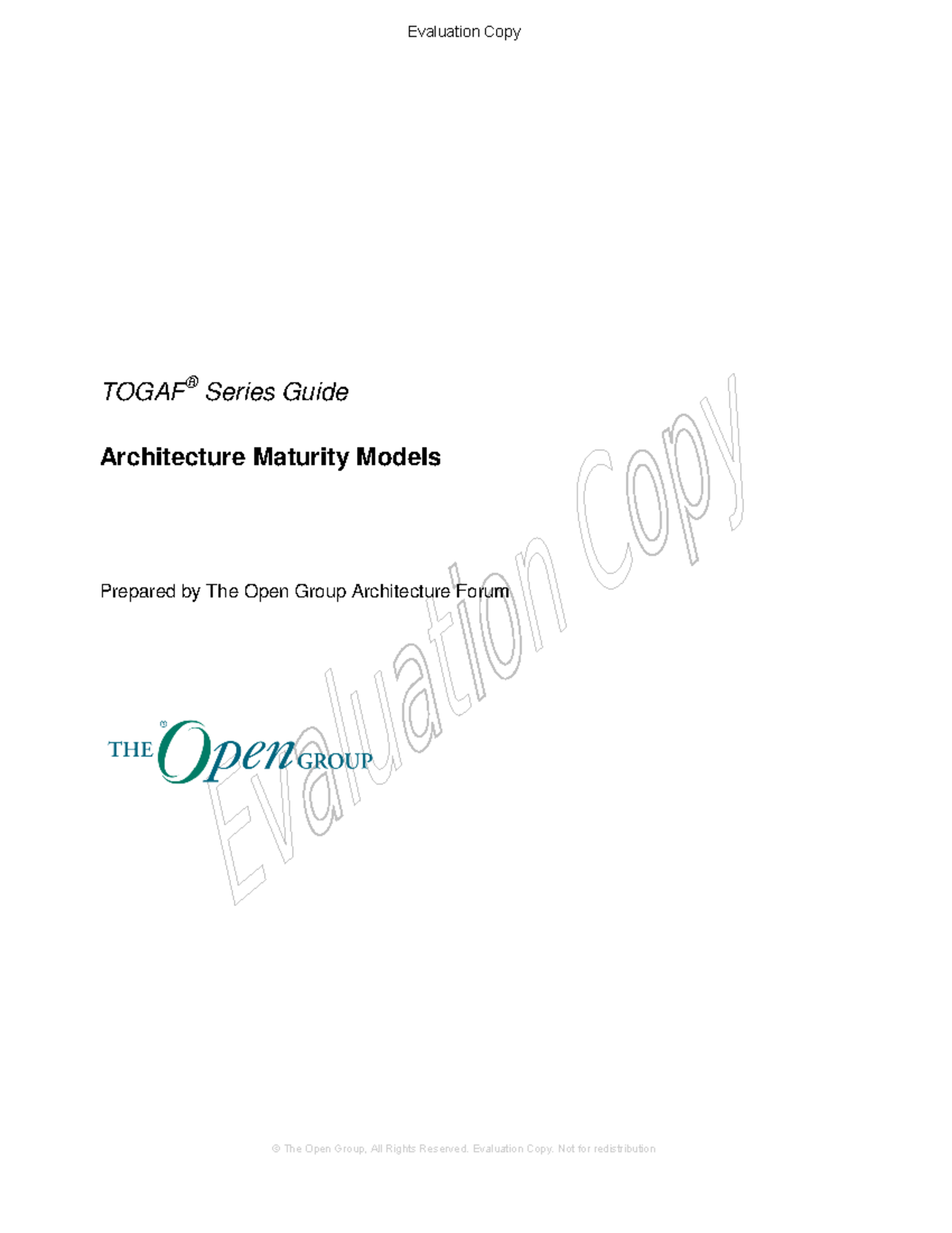 G203e - n/A - TOGAF ® Series Guide Architecture Maturity Models ...