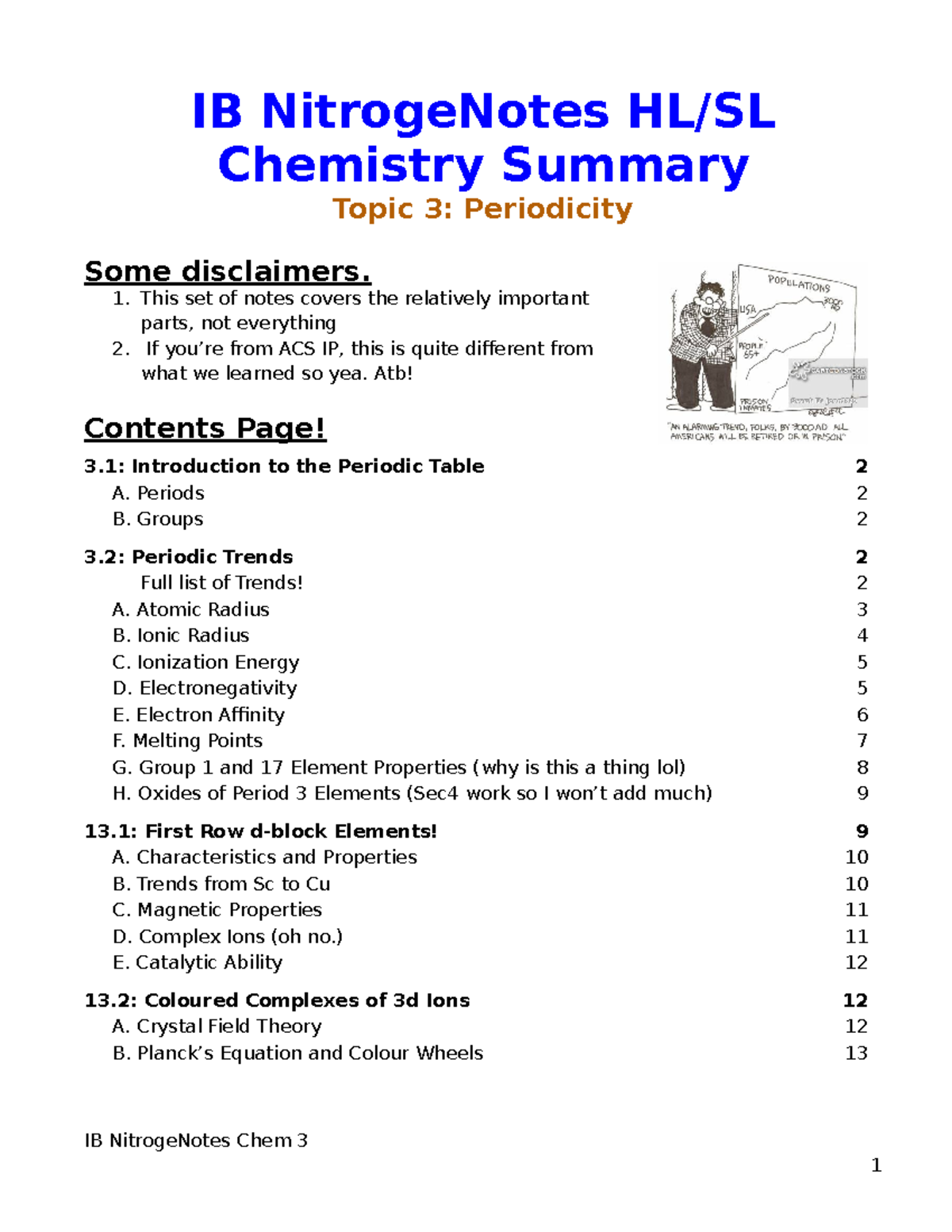 Copy of Chapter 3+13 Summarised Notes - IB NitrogeNotes HL/SL Chemistry ...