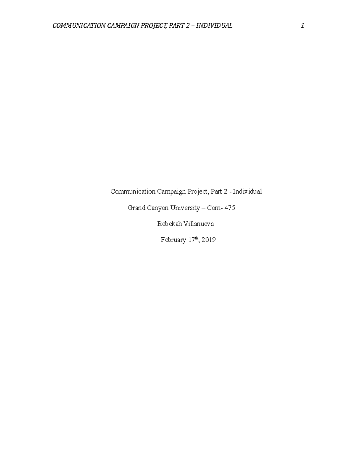 10 articles - Assignment - Communication Campaign Project, Part 2 ...