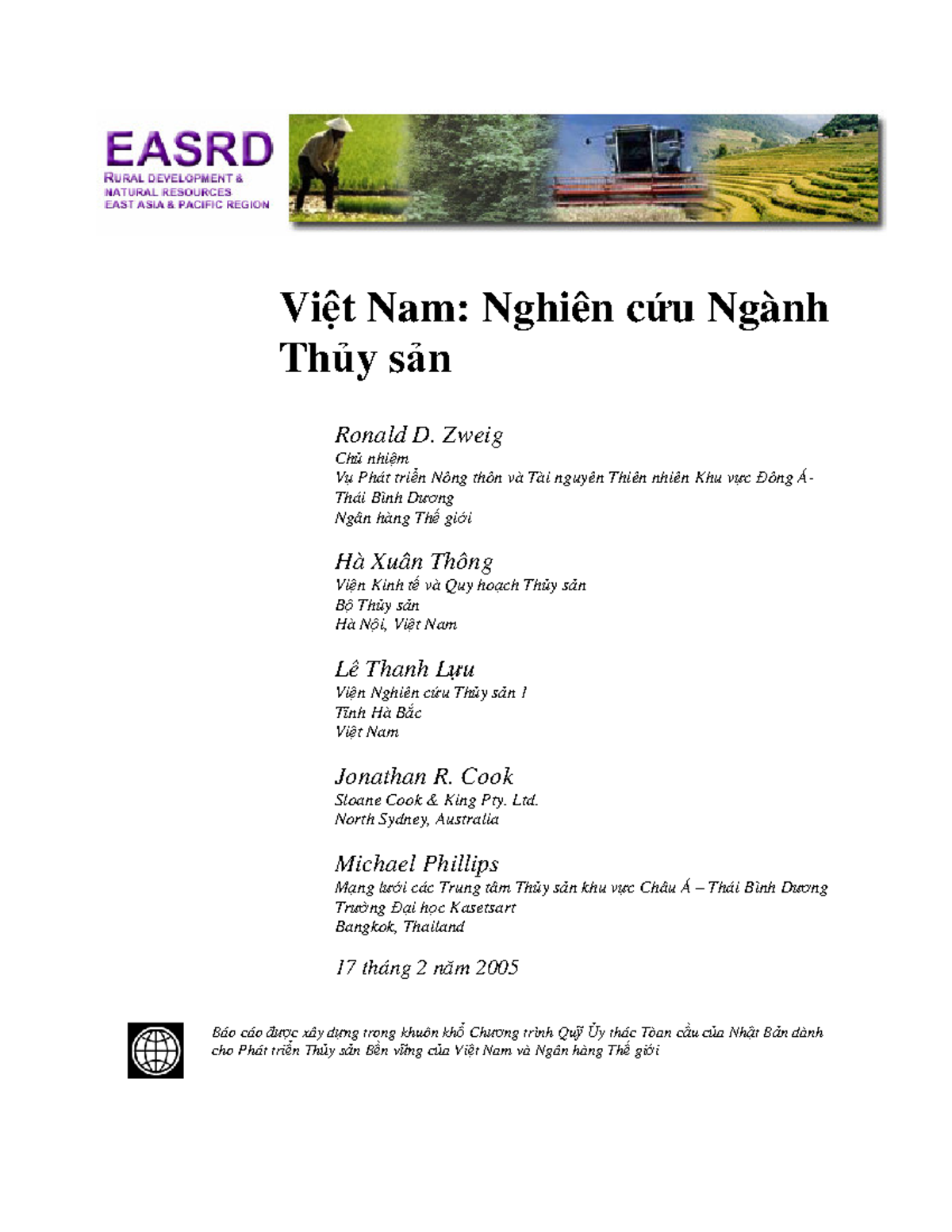 Viet Nam - nghien cuu nganh thuy san38027 - Vi t Nam: Nghiên c u Ngành Th y s n Ronald D. Zweig ...