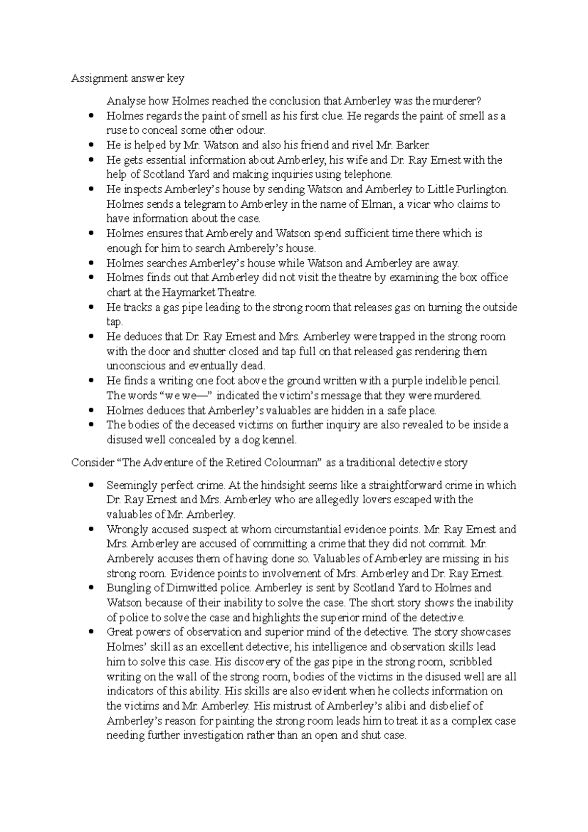Assignment answer key Litmosphere - Assignment answer key Analyse how ...