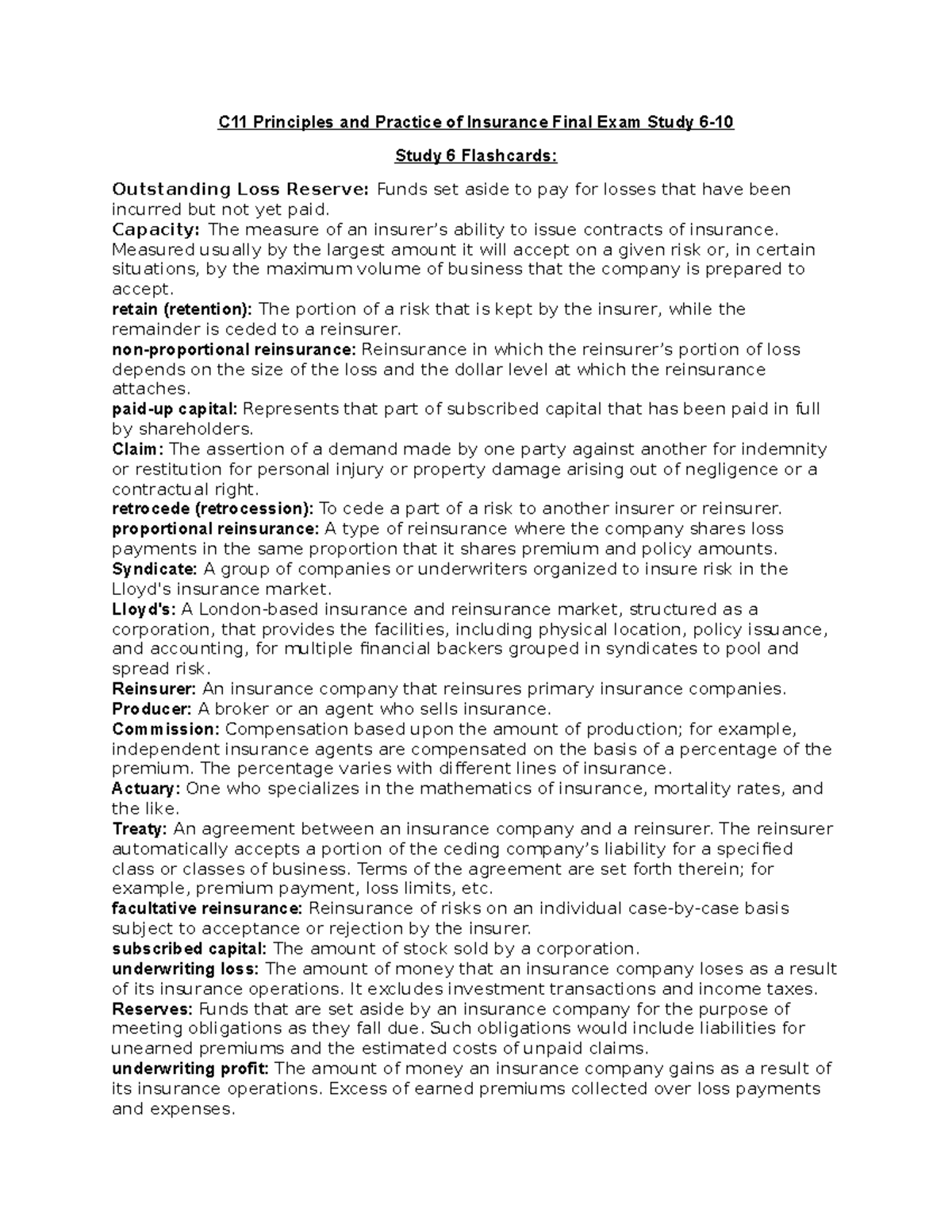 C11 Principles Final Exam 6-10 - C11 Principles and Practice of ...