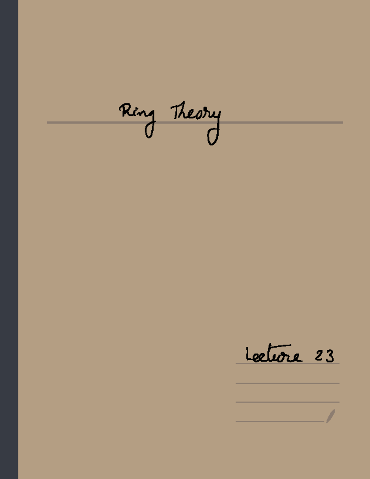 Lecture 23 - Modern Algebra hand written notes containing all topics ...