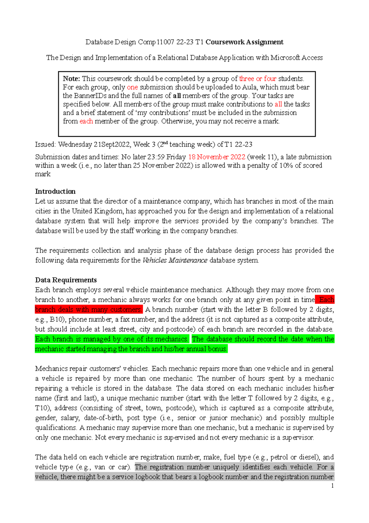 The Design And Implementation Of A Relational Database Application With