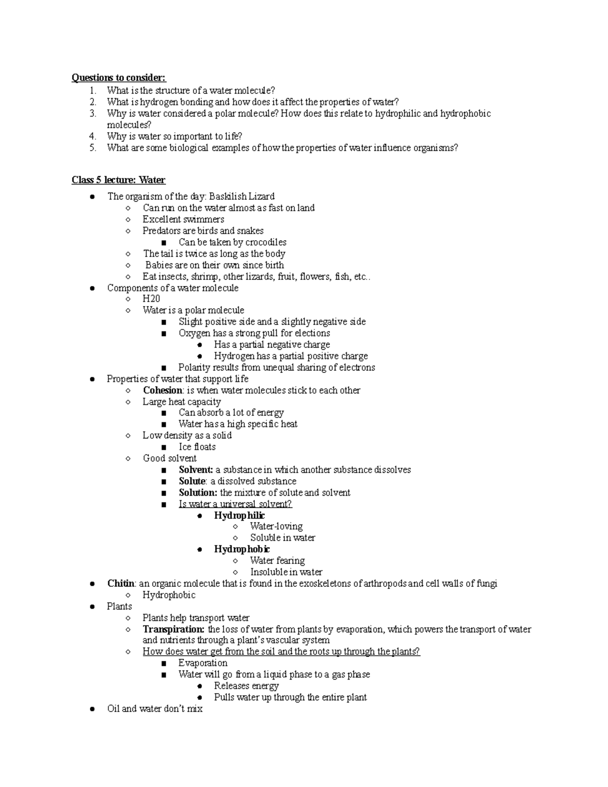 Water - Questions to consider: What is the structure of a water ...