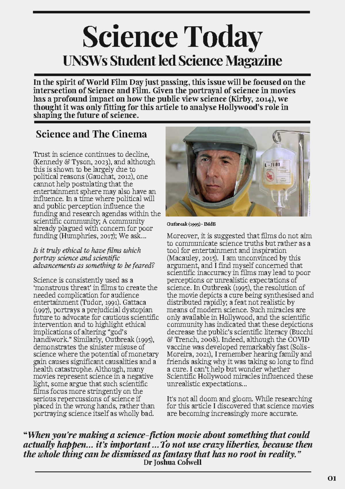 Final Freeform piece - Science Today UNSWs Student led Science Magazine ...