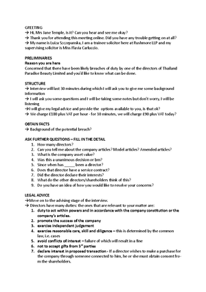 Interview Outline/ Steps - IPP - Interview Steps Greeting Warm and ...