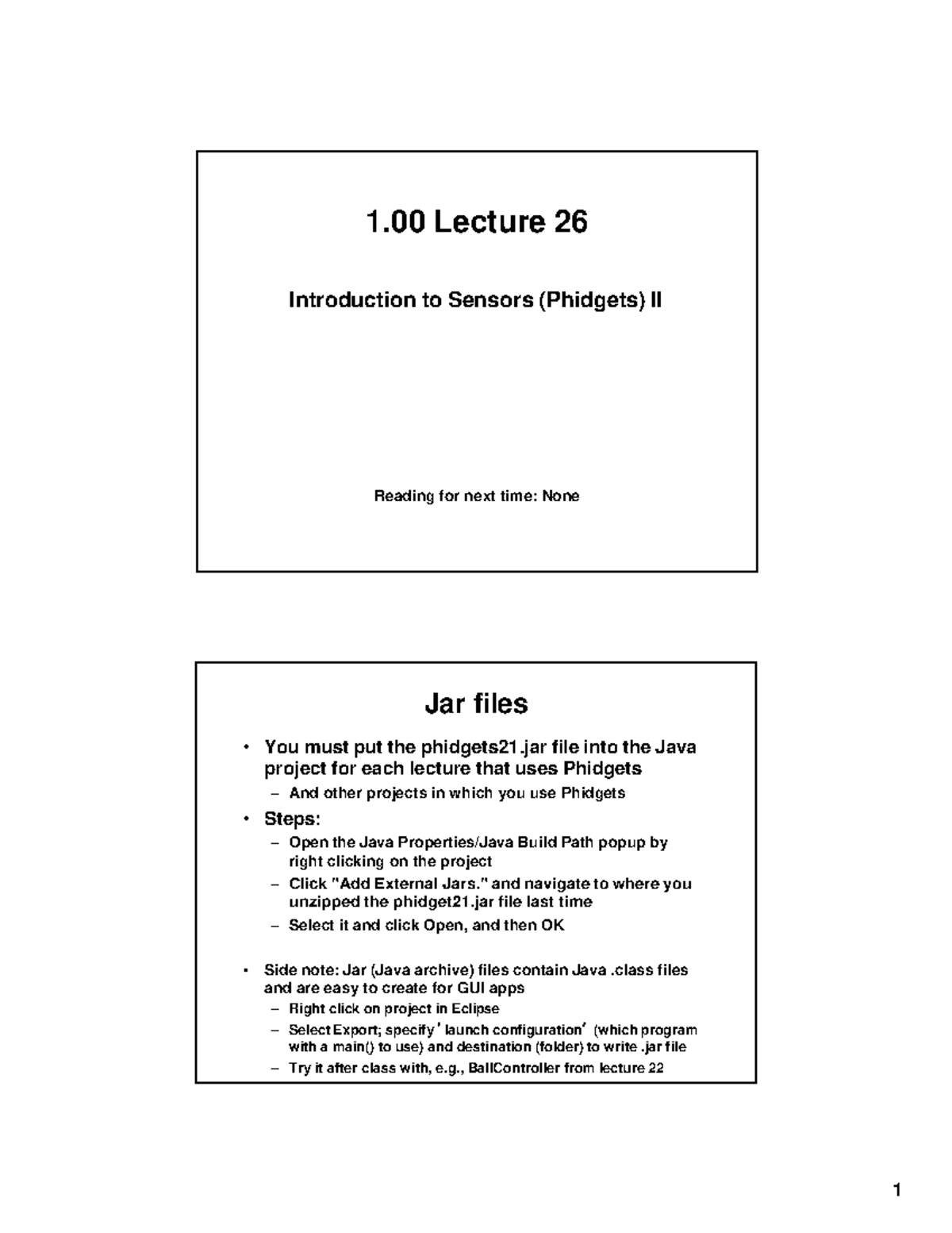 Design Lab III - Sensors - Jar files • You must put the phidgets21 file ...