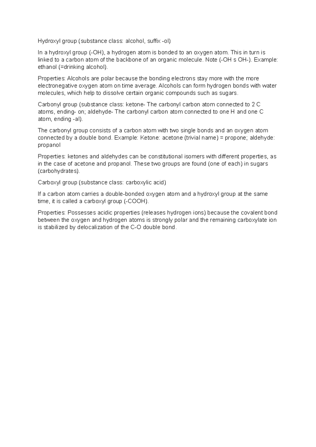 Hydroxyl group - Lecture notes 3 - Hydroxyl group (substance class ...