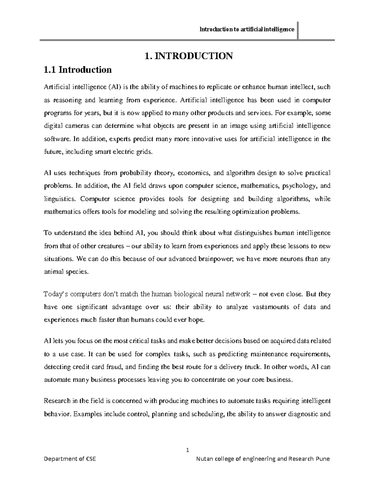 Final report no - 1 Department of CSE Nutan college of engineering and ...