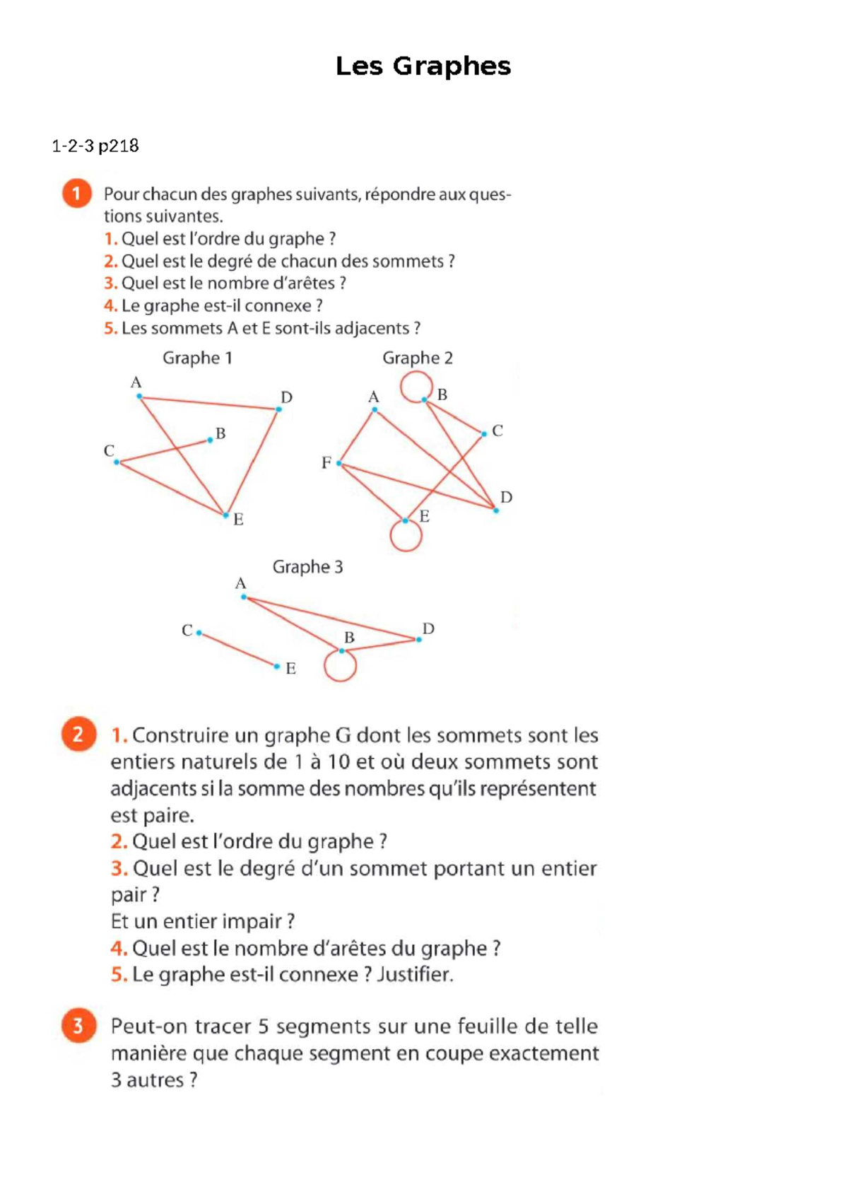 T experte exos - ch7. Les Graphes - Mathématiques expertes - Les ...