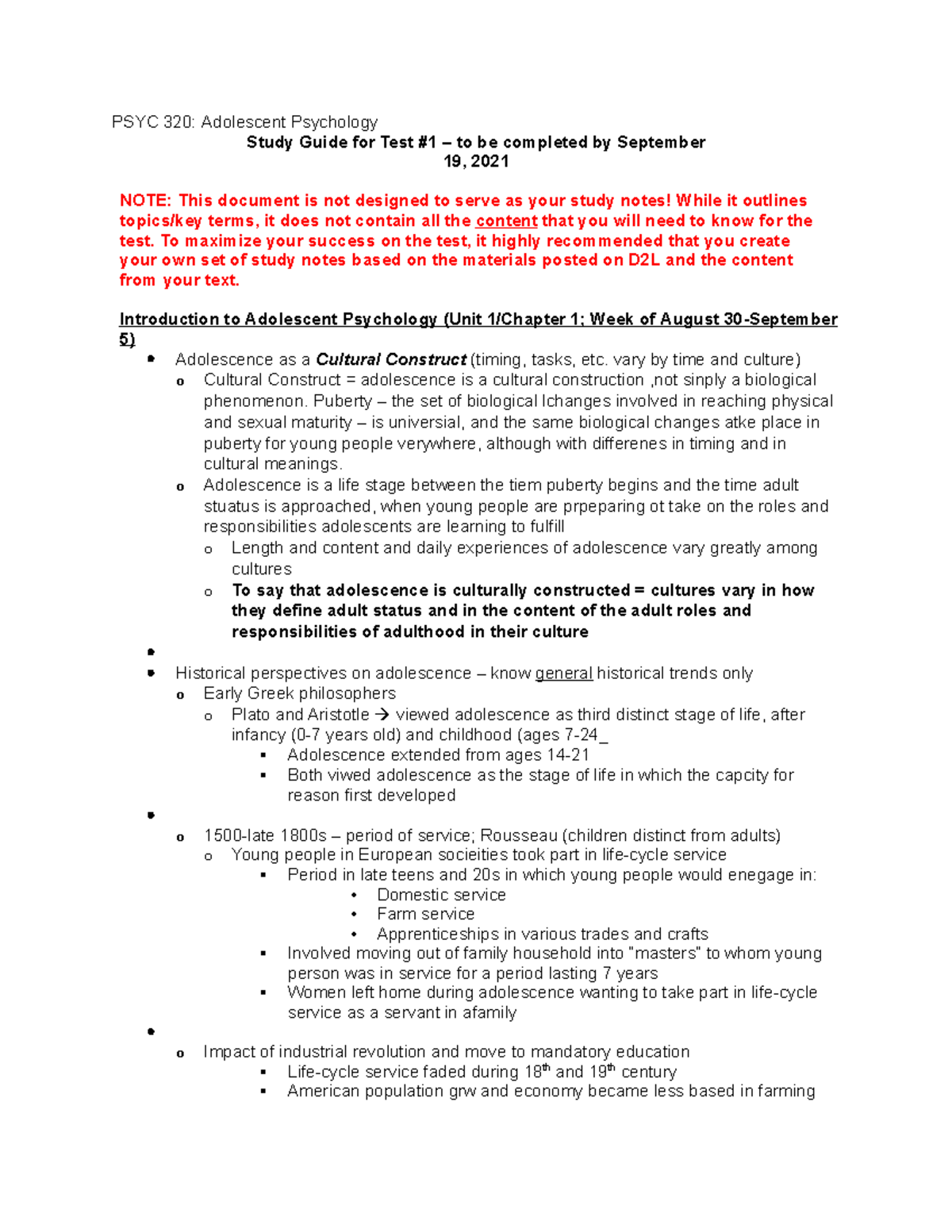 Adolescent Psych Study Guide PSYC 320 Adolescent Psychology Study adolescent-psych-study-guide-psyc-320-adolescent-psychology-study