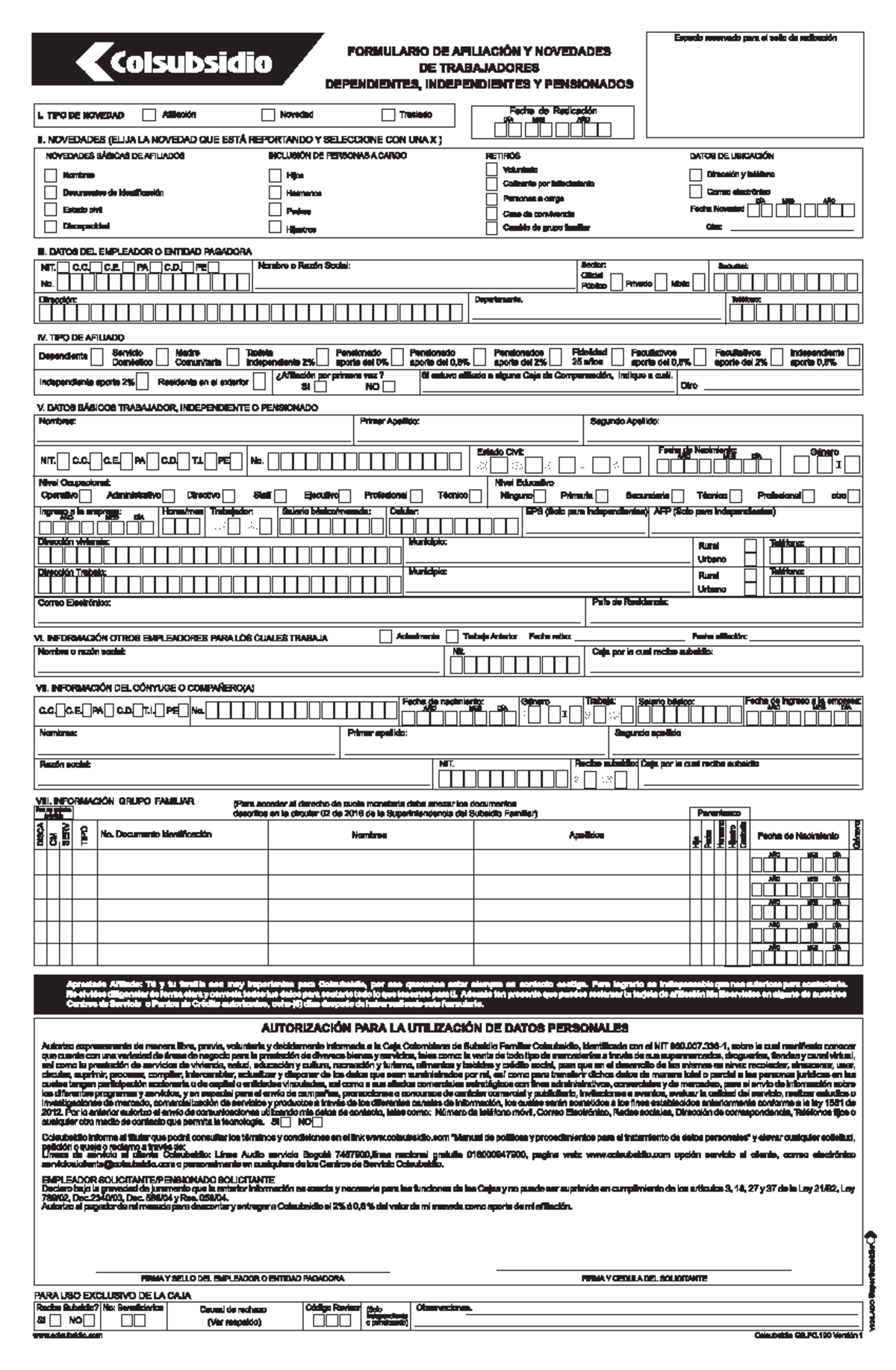 Formulario de Afiliaciขn y Novedades de Trabajadores Digital - Pre selección de candidatos - Studocu
