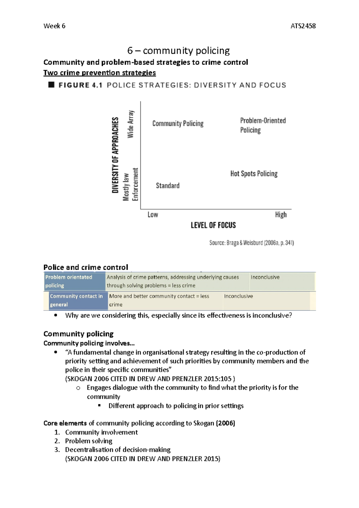 6 - community policing - Week 6 ATS 6 – community policing Community ...