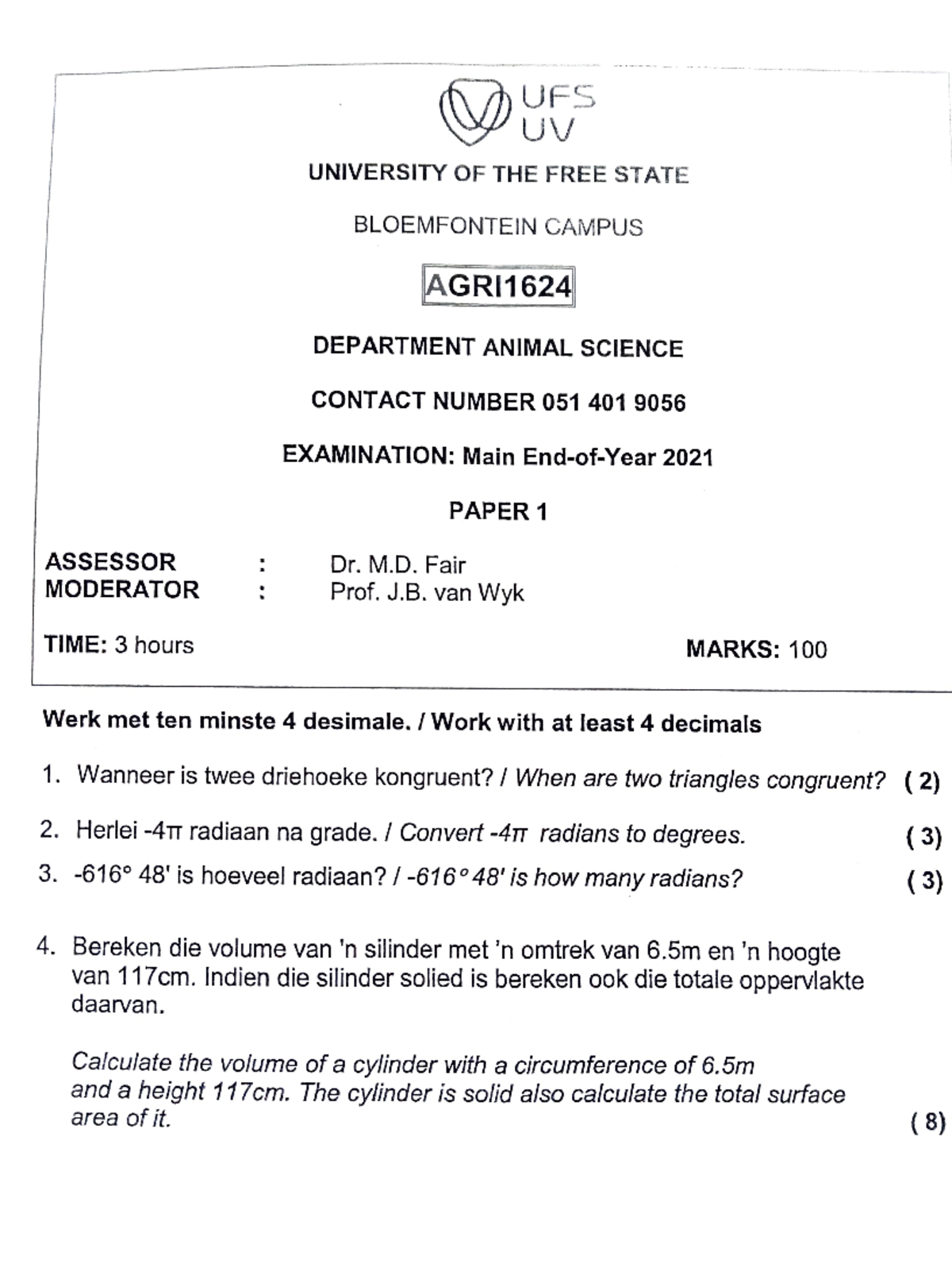 Agri 1624 test 2 240317 123650 - ASSESSOR MODERATOR TIME: 3 hours ({\i ...
