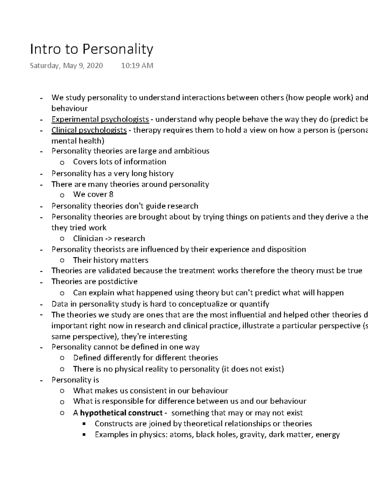 Intro to Personality - Warning: TT: undefined function: 32 Warning: TT ...