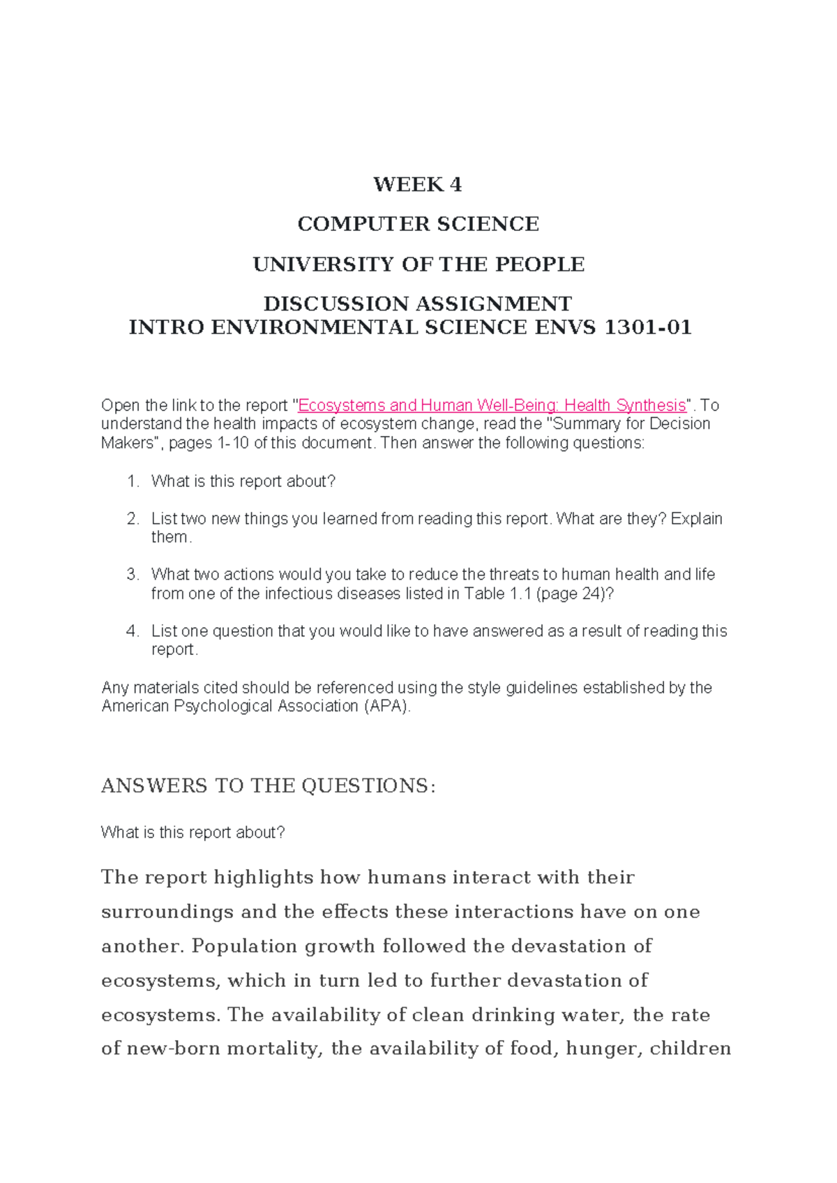 WEEK 4 DF - WEEK 4 DF - WEEK 4 COMPUTER SCIENCE UNIVERSITY OF THE ...