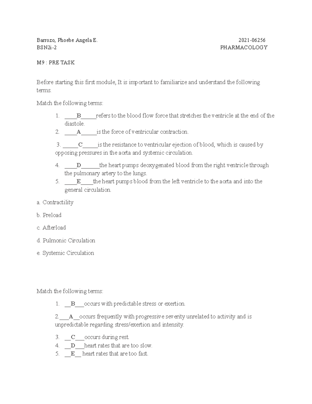 M9 Pre Task Barrozo - m9 pre task pharmacology - Barrozo, Phoebe Angela ...