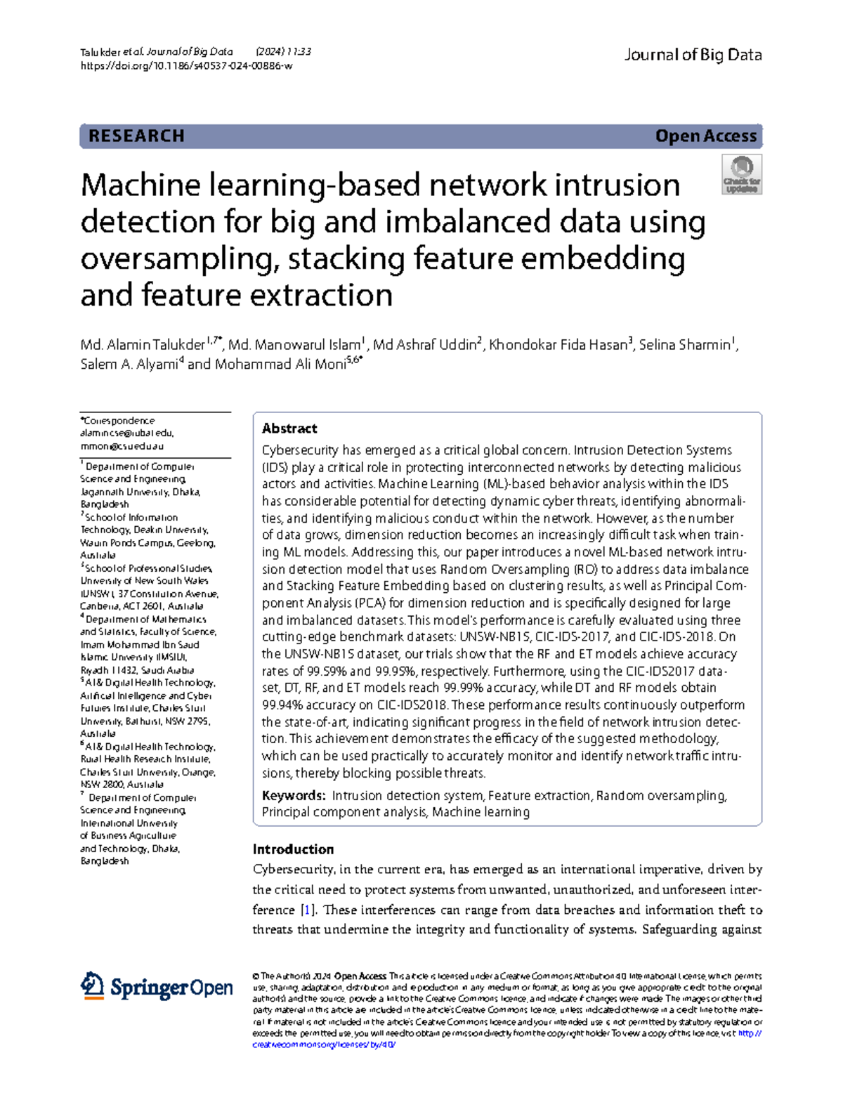 S40537 024 00886 w - Network Security Issues - Machine learning‑based ...