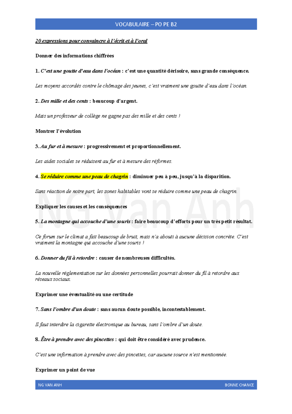 B2 20 expressions pour convaincre chiffre - 20 expressions pour ...