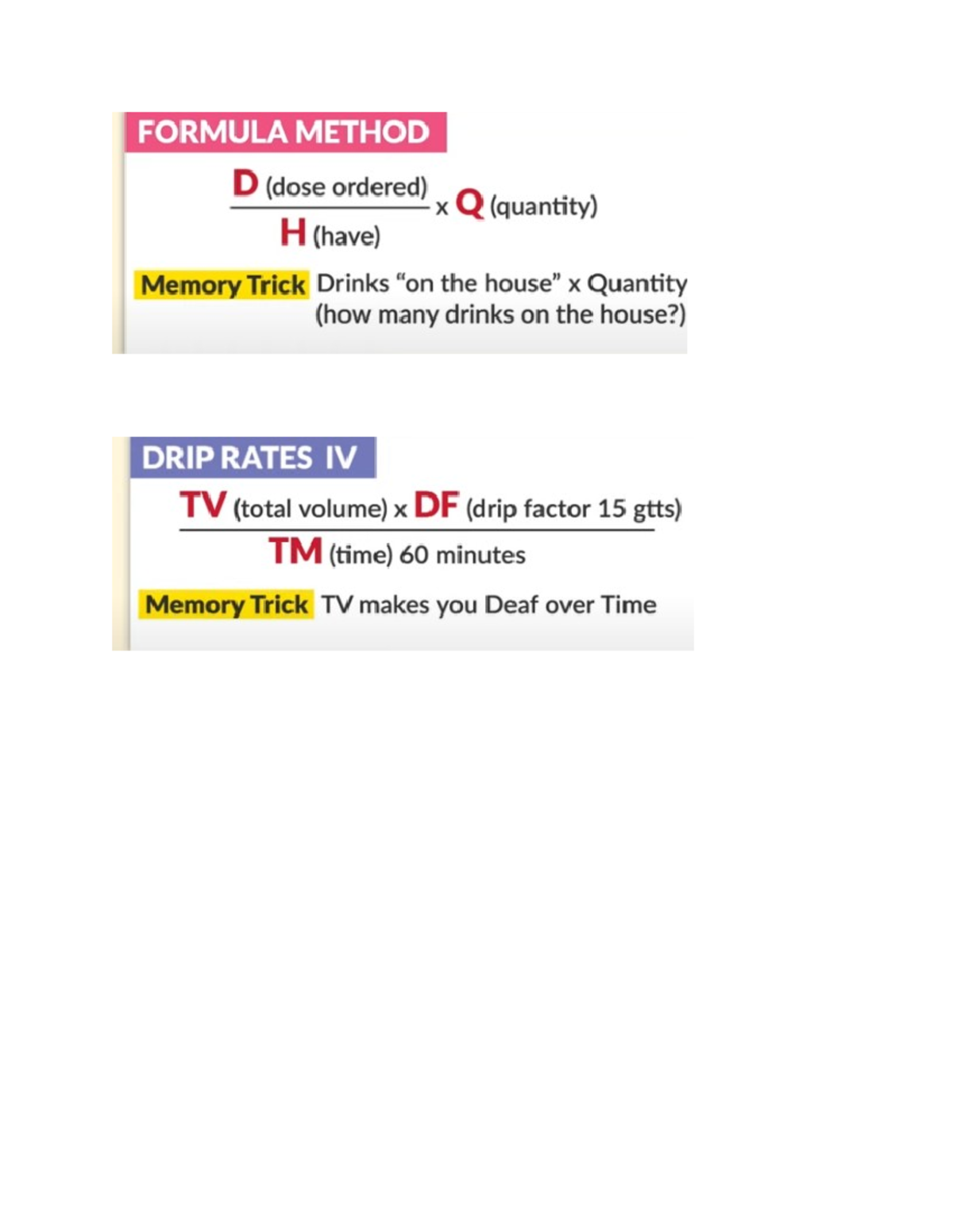 Dosage calc formulas - 000 - ENS 122 - Studocu