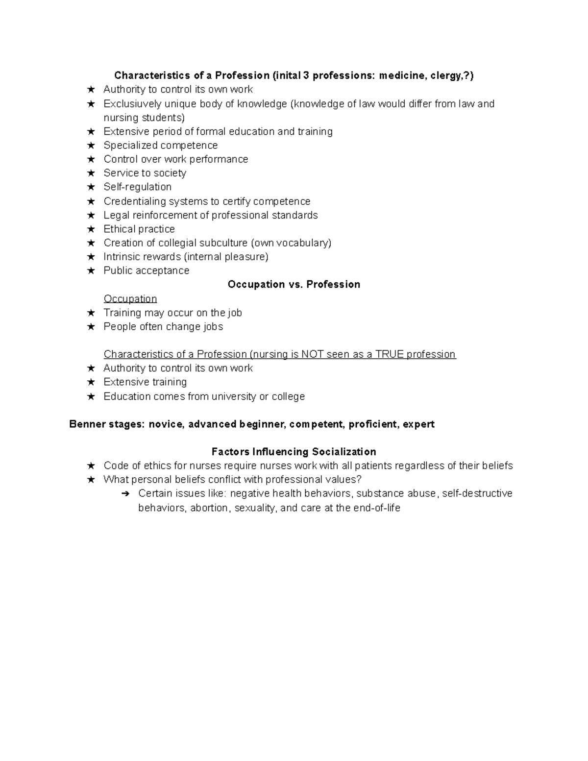 Career Pathway - Nursing Week 4 - Characteristics of a Profession ...