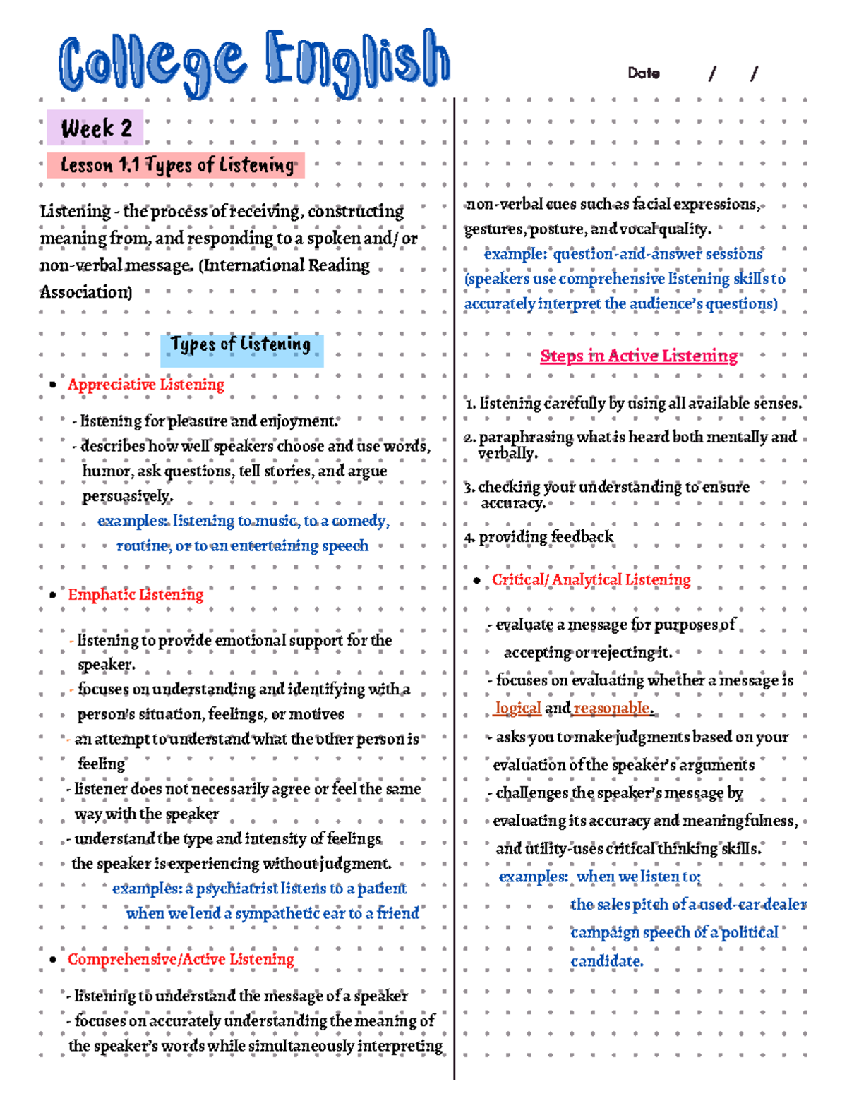 College English 111 Sentence Patterns, Moods of Verbs, and Tense and ...