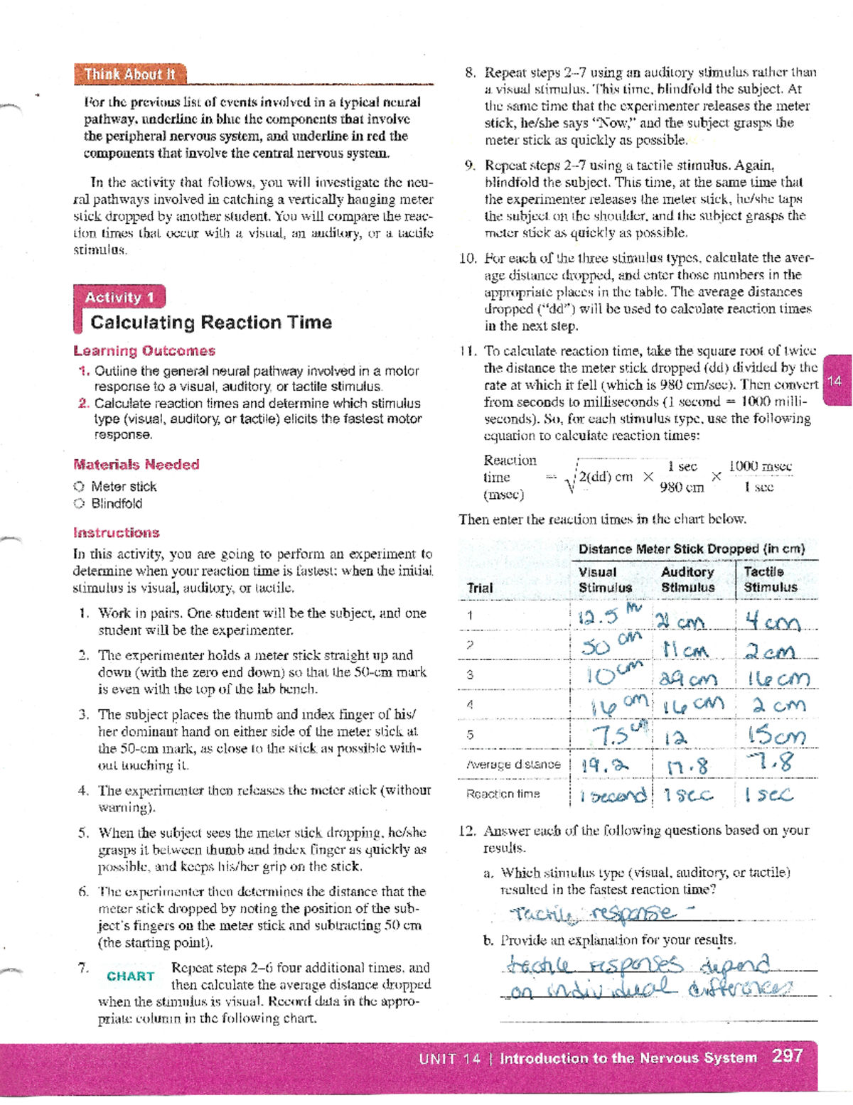 Unit 14 activity 1. - BIOS 2310L - MCC - Studocu