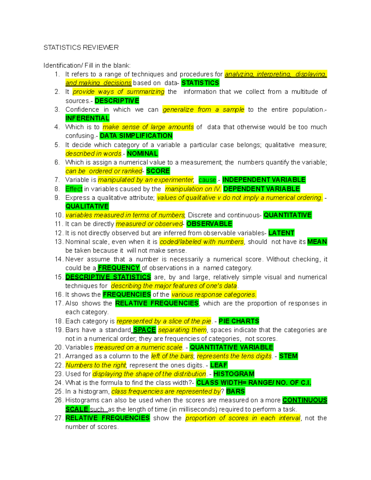 Stats Reviewer - notes to review - STATISTICS REVIEWER Identification ...