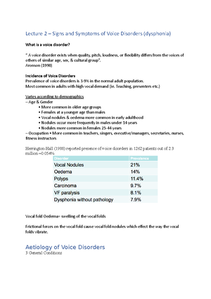 W2 L1+2 Common Voice Disorders - Common Voice Disorders Across the ...