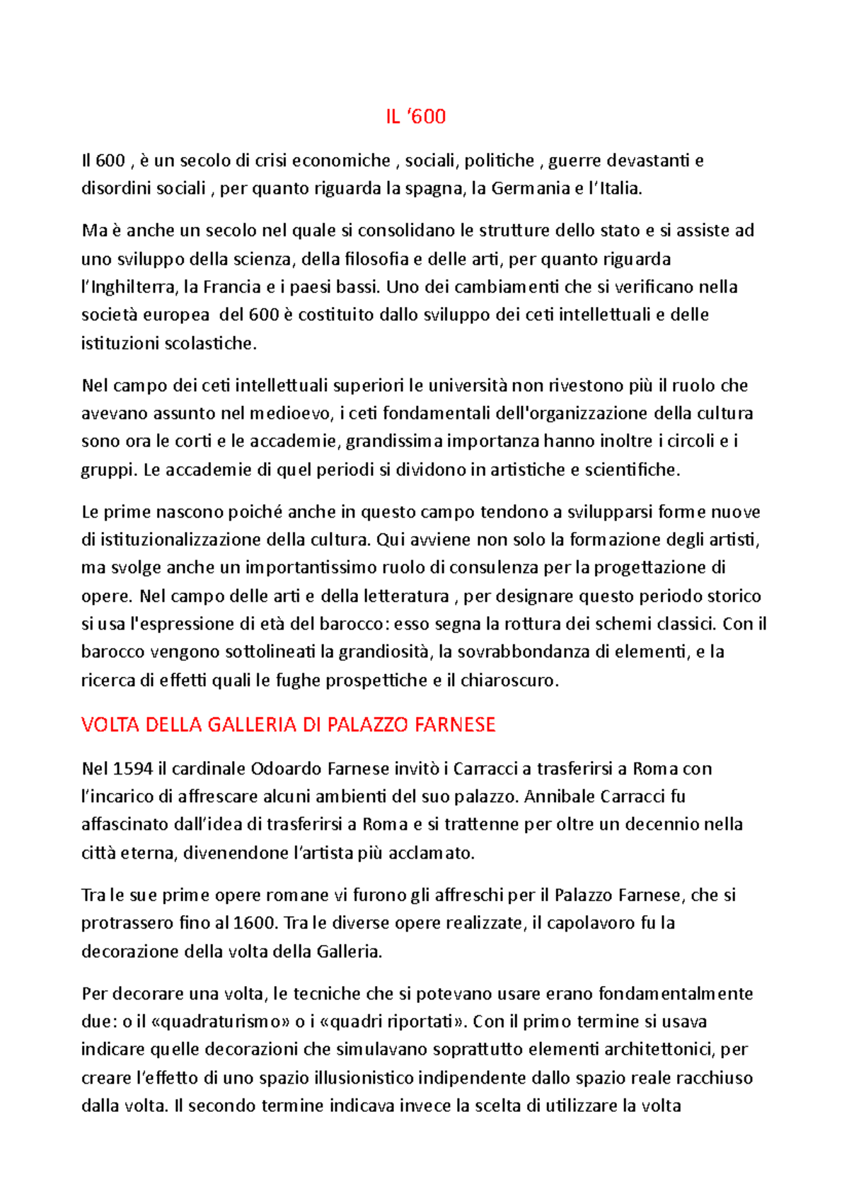 Arte 600 - riassunto arte 600 - IL ‘ Il 600 , è un secolo di crisi ...