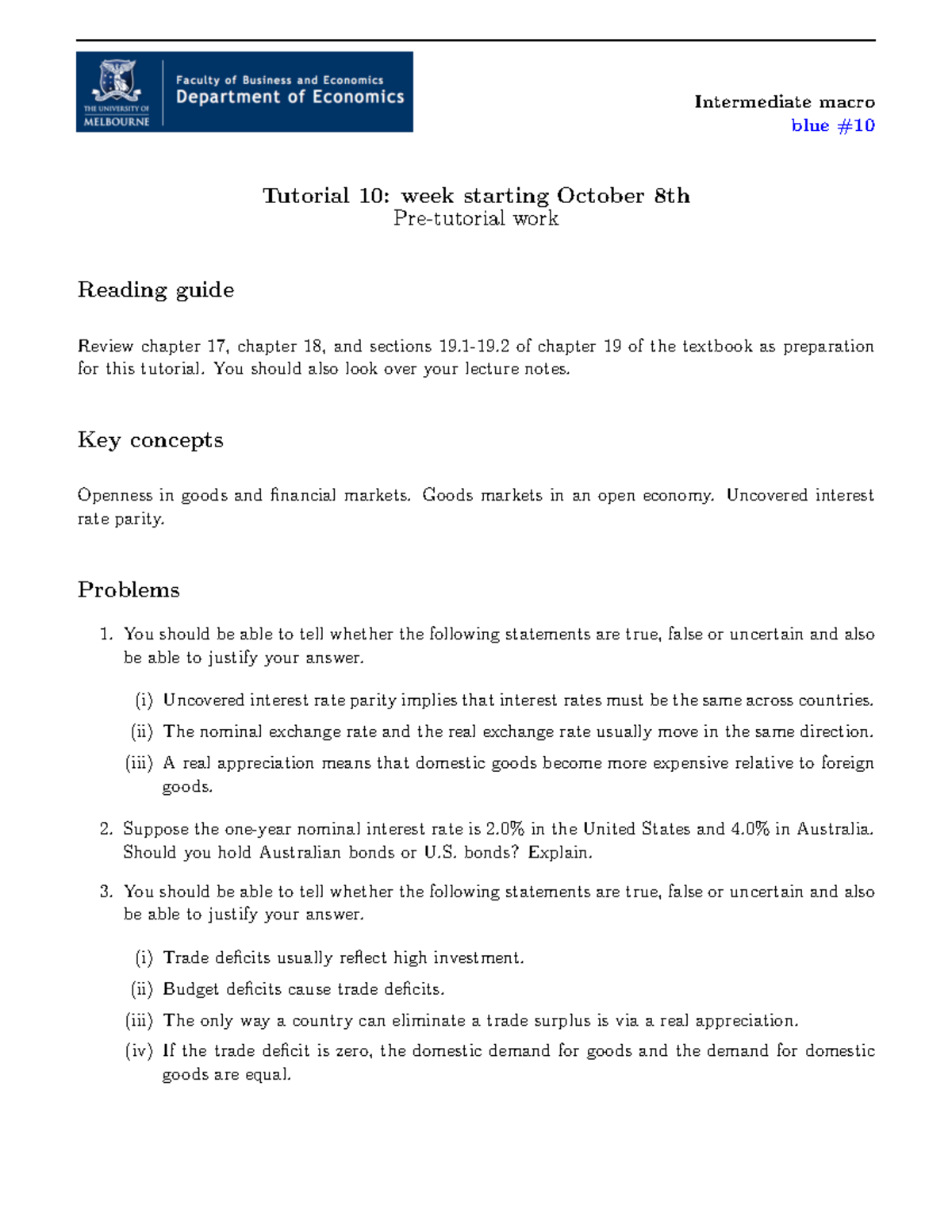 Blue10 - Intermediate macro blue #10 Tutorial 10: week starting October 8th Pre-tutorial work ...