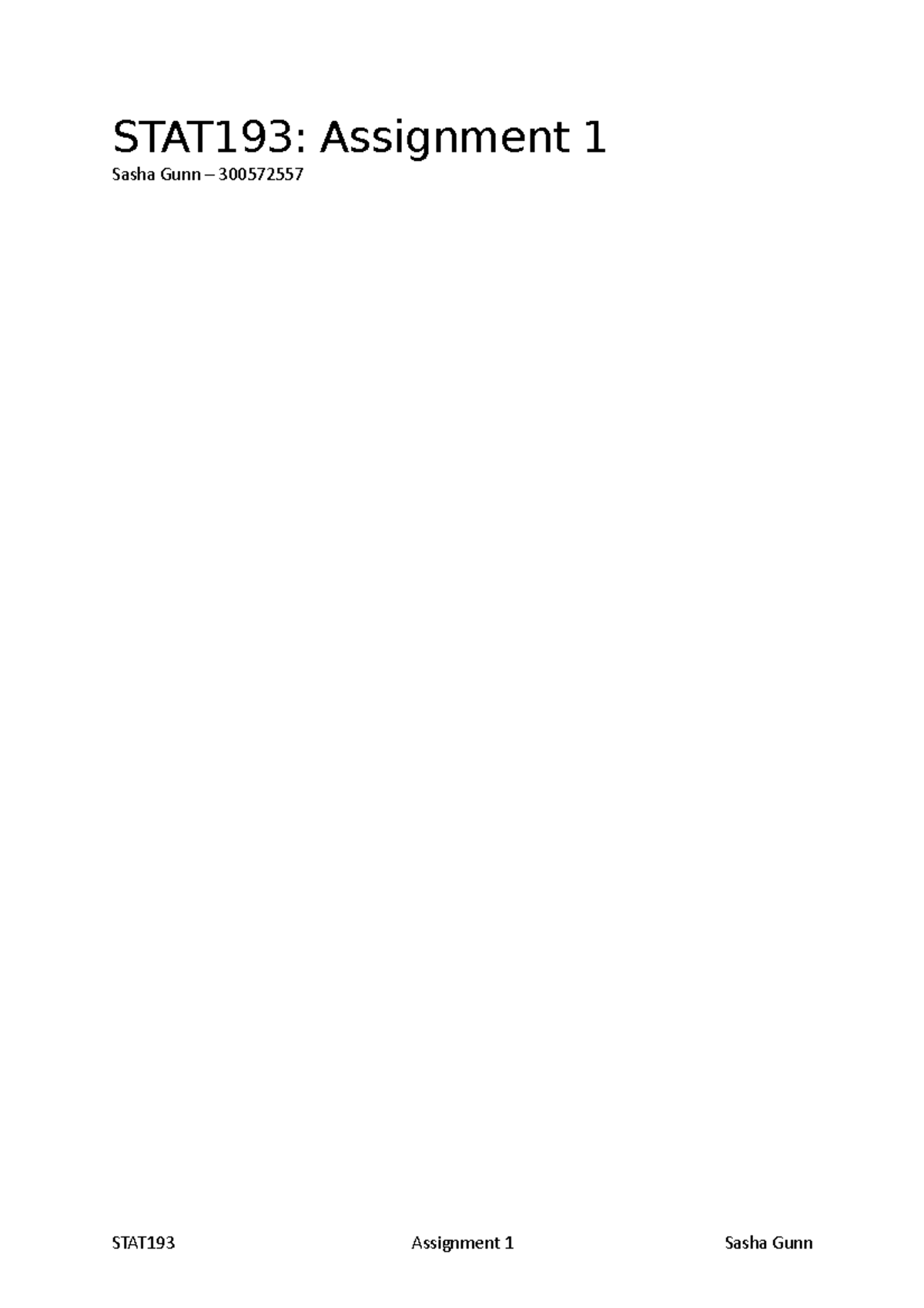 STAT193 - Assignment 1 - STAT193: Assignment Sasha Gunn – Question 1: a) fisherman – Categorical ...