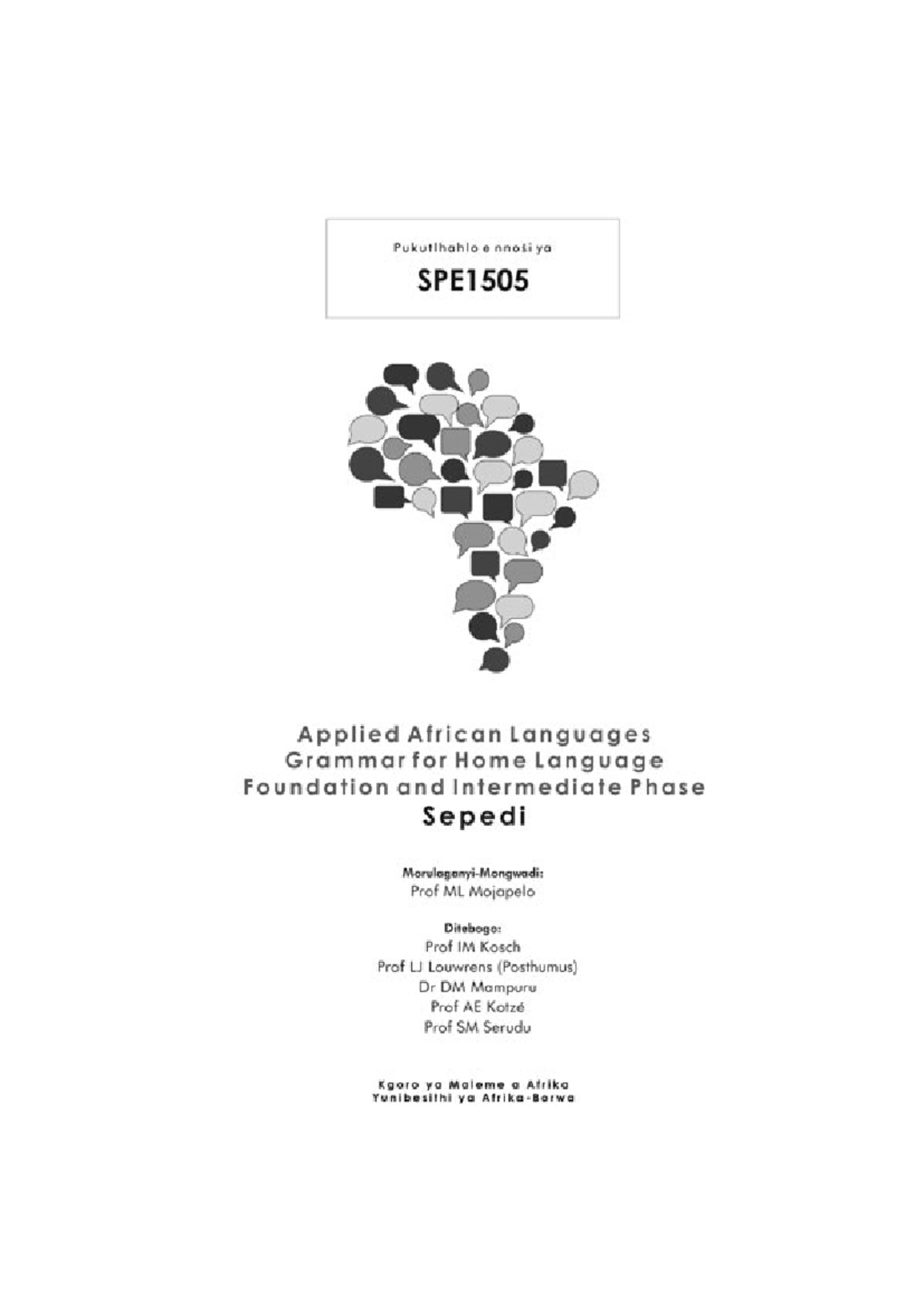 SPE1505 Guide - Examnotes - © 2018 University of South Africa All ...