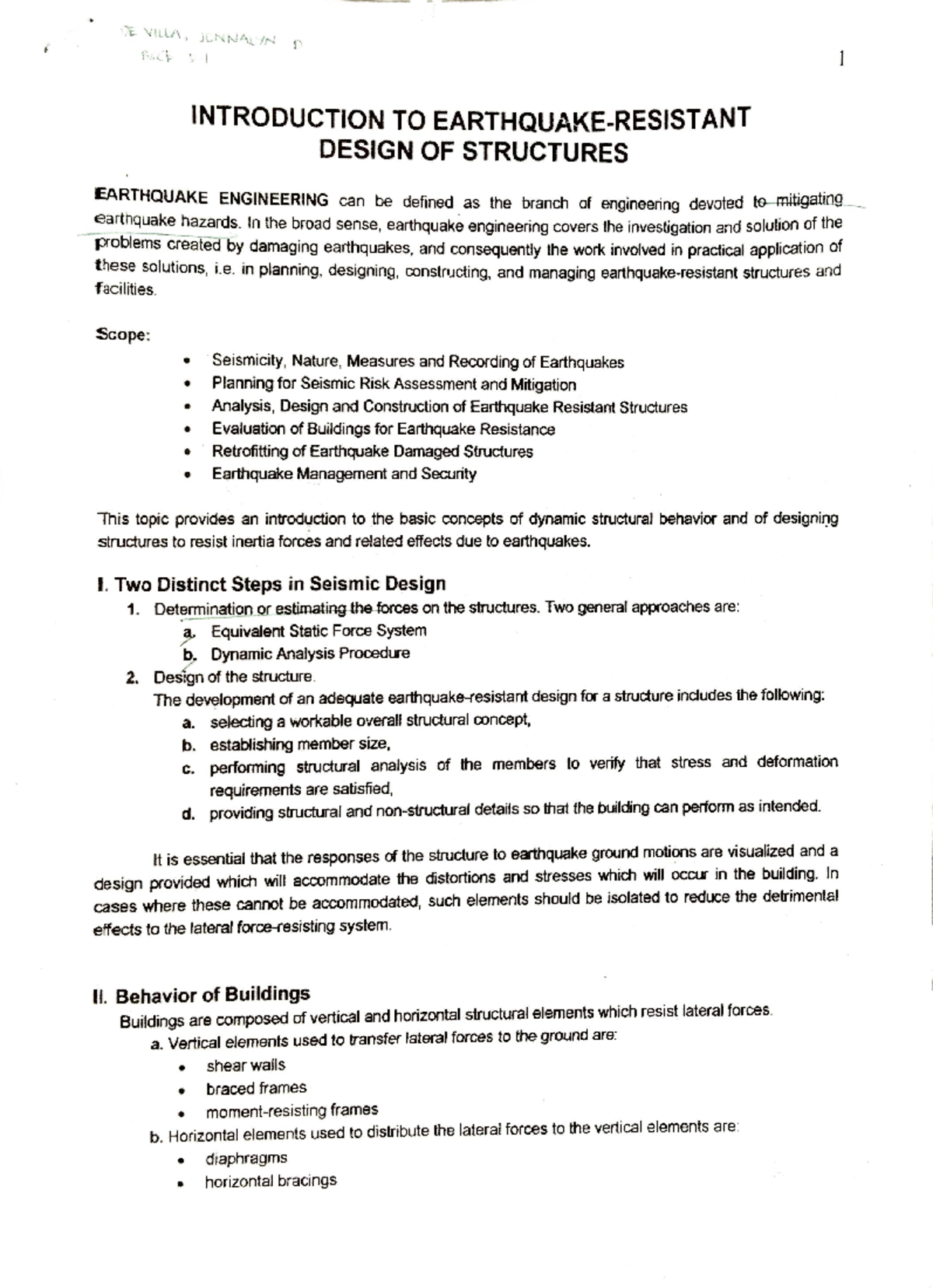 Intro to eathquake resistant design of structures - BS Civil ...
