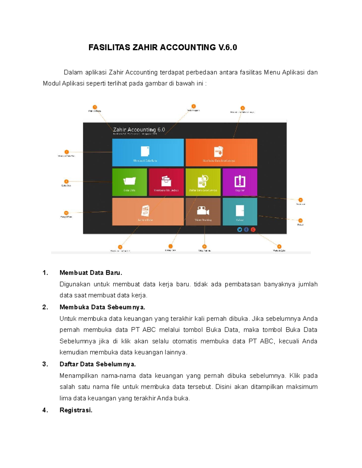 Fasilitas Zahir Accounting V.6.0 - FASILITAS ZAHIR ACCOUNTING V. Dalam aplikasi Zahir Accounting ...