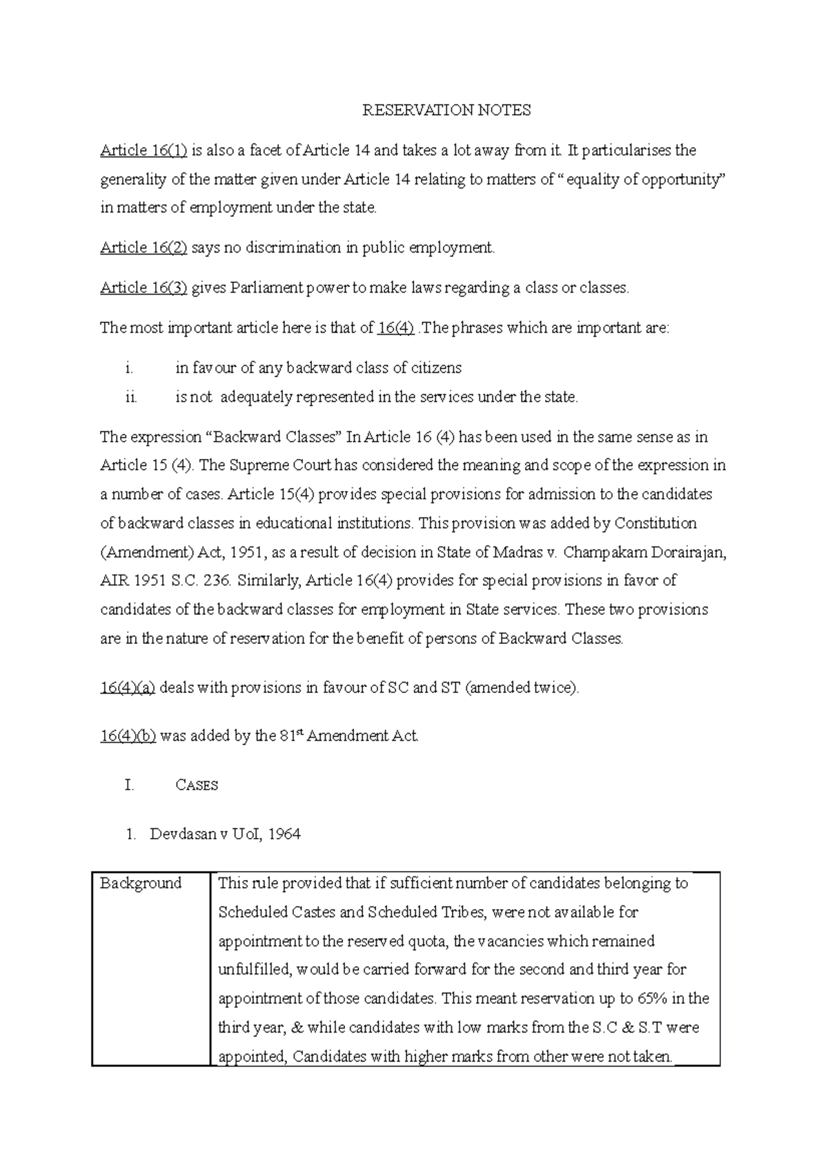Article 16 it is a study note - Constitution - Studocu