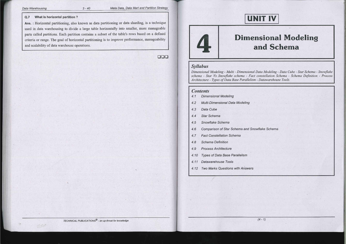 Dw unit 4 - Data Warehousing and Data Mining - Studocu