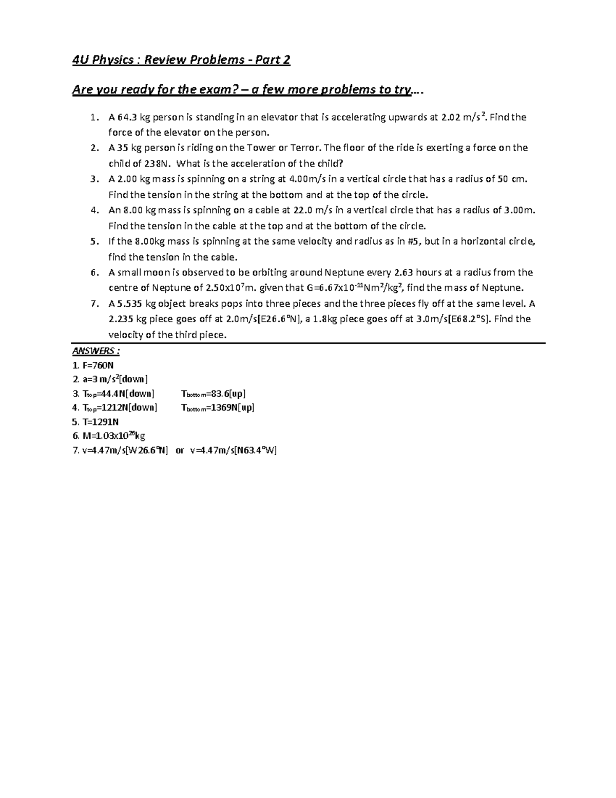 Exam November 2019, questions and answers - Warning: TT: undefined function: 22 4U Physics ...