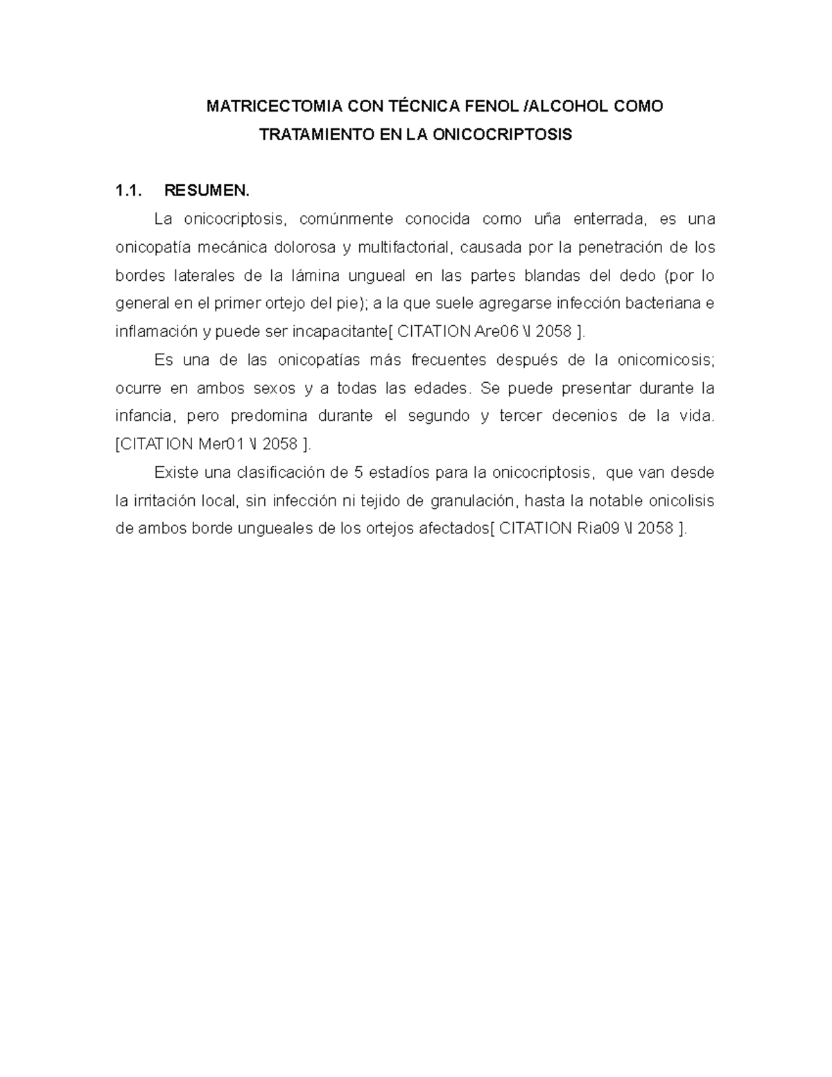 Matricectomia CON Técnica Fenol - MATRICECTOMIA CON TÉCNICA FENOL ...