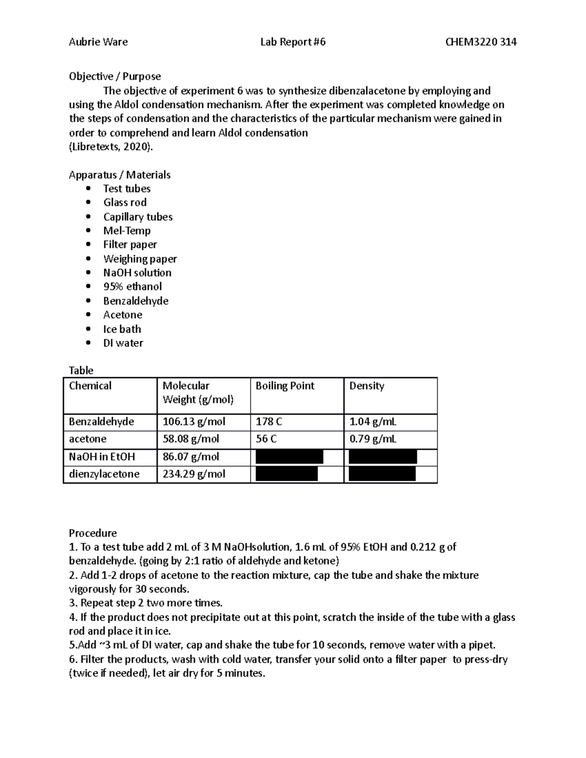 Lab Report 6 Aubrie Ware - Objective / Purpose The objective of ...
