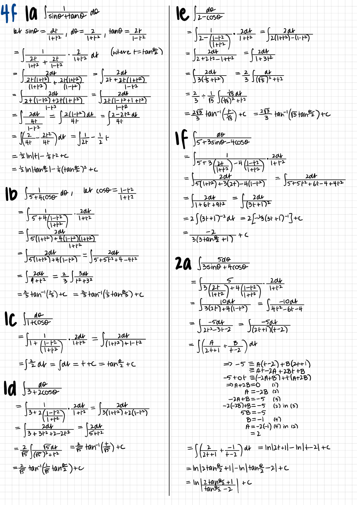 4F - worked solutions - 4f IA lsinoitanodd letzedoso let sina; ,do=μfzitanO= , =fz - ####### III ...
