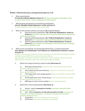 Module 2 - MODEL 2 - Module 2: Shaping the Economic Environment 1 ...
