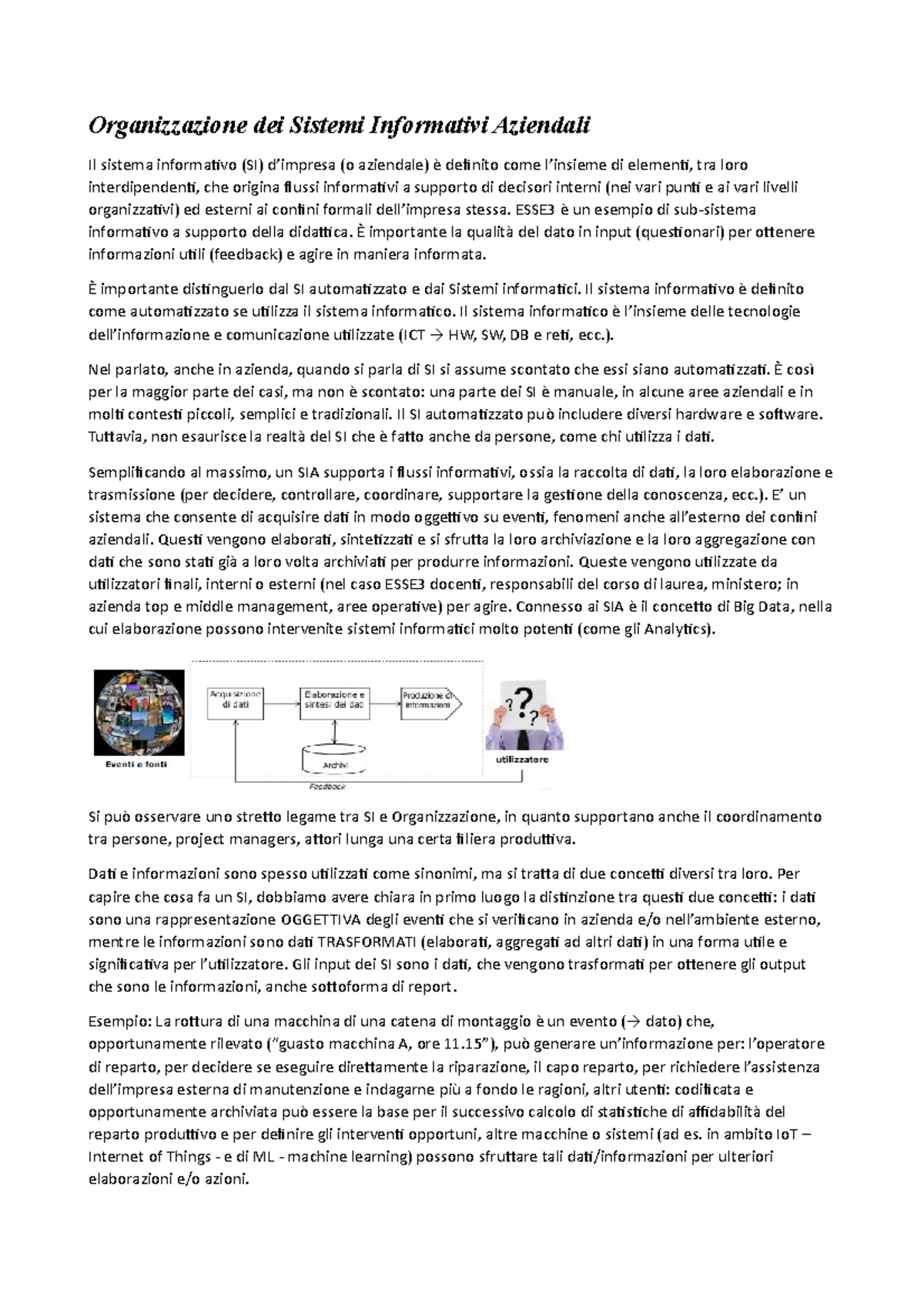 Organizzazione dei Sistemi Informativi Aziendali - ESSE3 è un esempio ...