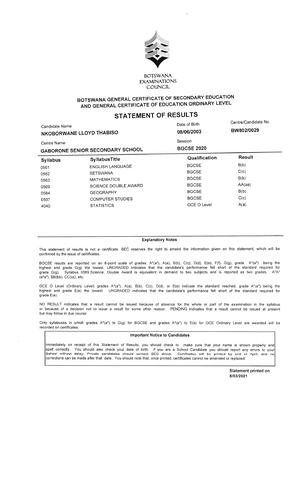 Paper 2 past exam papers - BOTSWANA EXAMINATIONS COUNCIL in ...