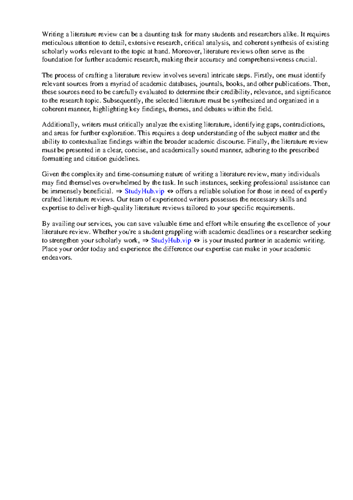 Example Of Report Literature Review - Writing a literature review can ...