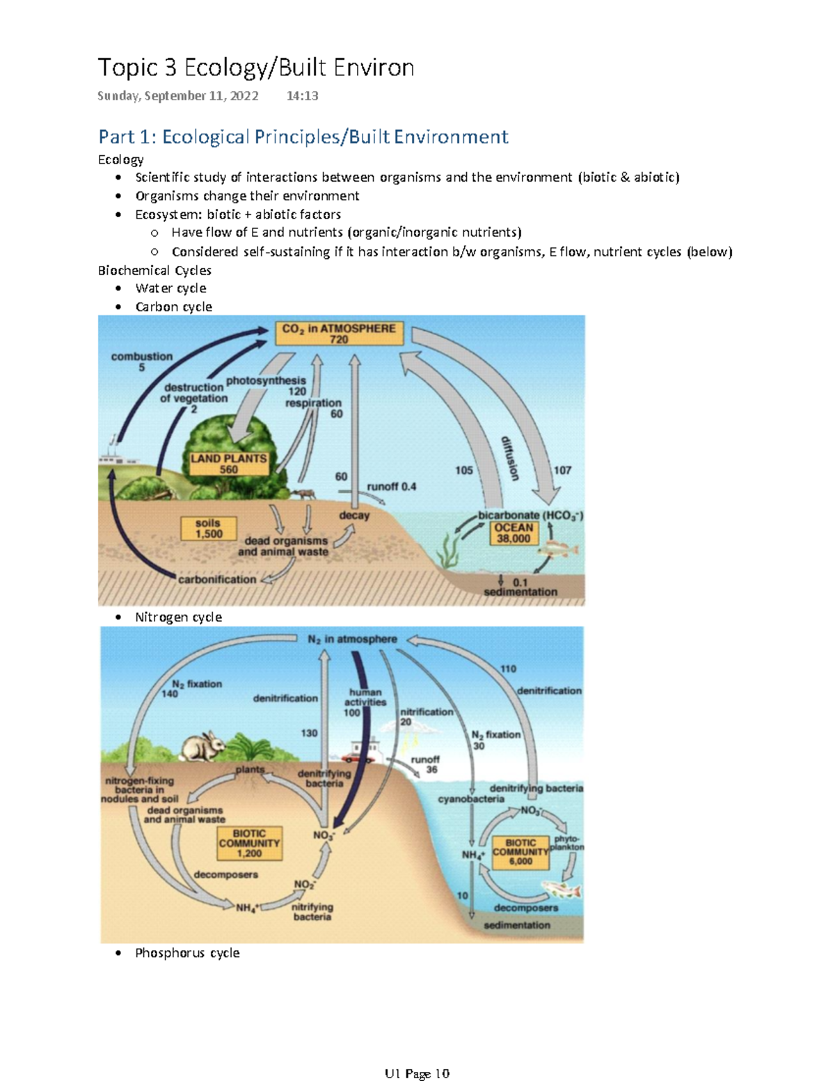 Topic 3 Ecology, Built Environment - Part 1: Ecological Principles ...