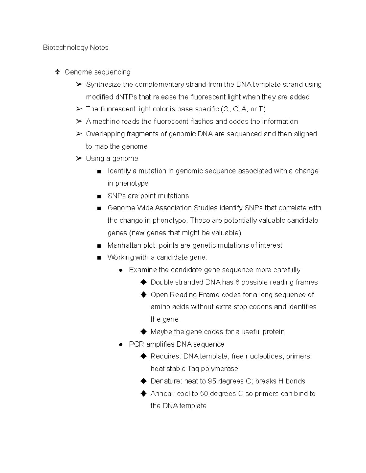 Biotechnology Notes - genome sequencing, PCR, recombinant DNA, CRISPR ...